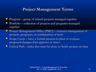 Project Management For Nonprofits | PPT