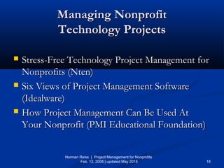 Project Management For Nonprofits | PPT