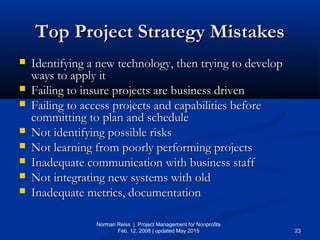 Project Management For Nonprofits | PPT