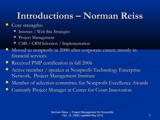 Project Management For Nonprofits | PPT