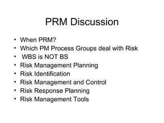 Project Risk Management PMBOK | PPT