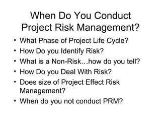 Project Risk Management PMBOK | PPT
