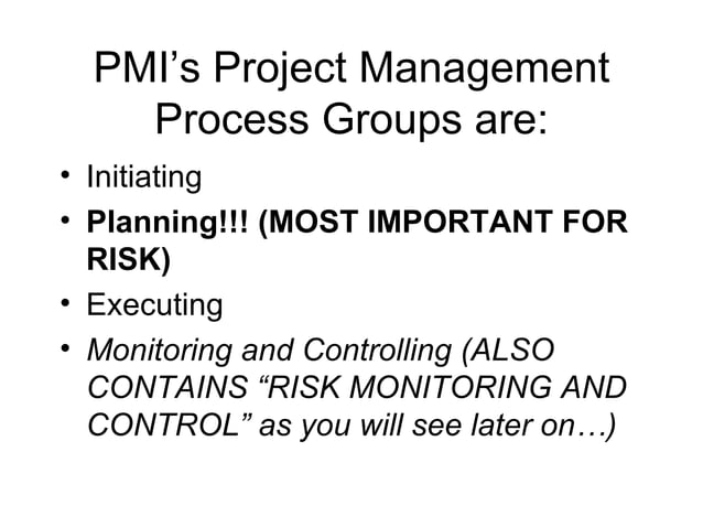 Project Risk Management PMBOK | PPT
