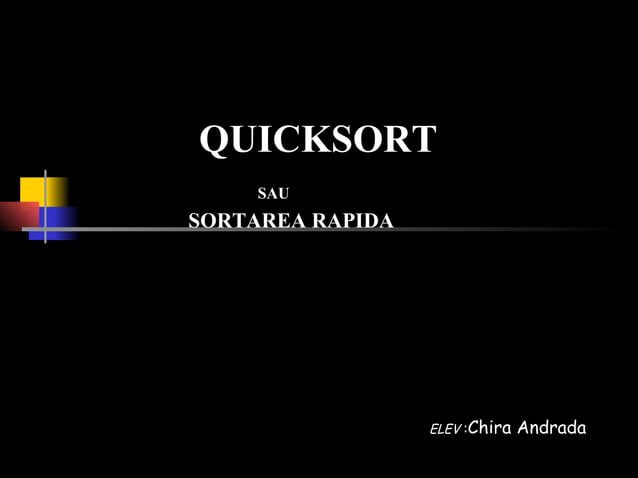 Quicksort | PPT