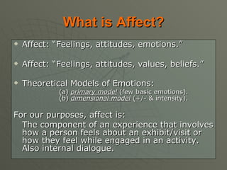 Quantifying Affect | PPT