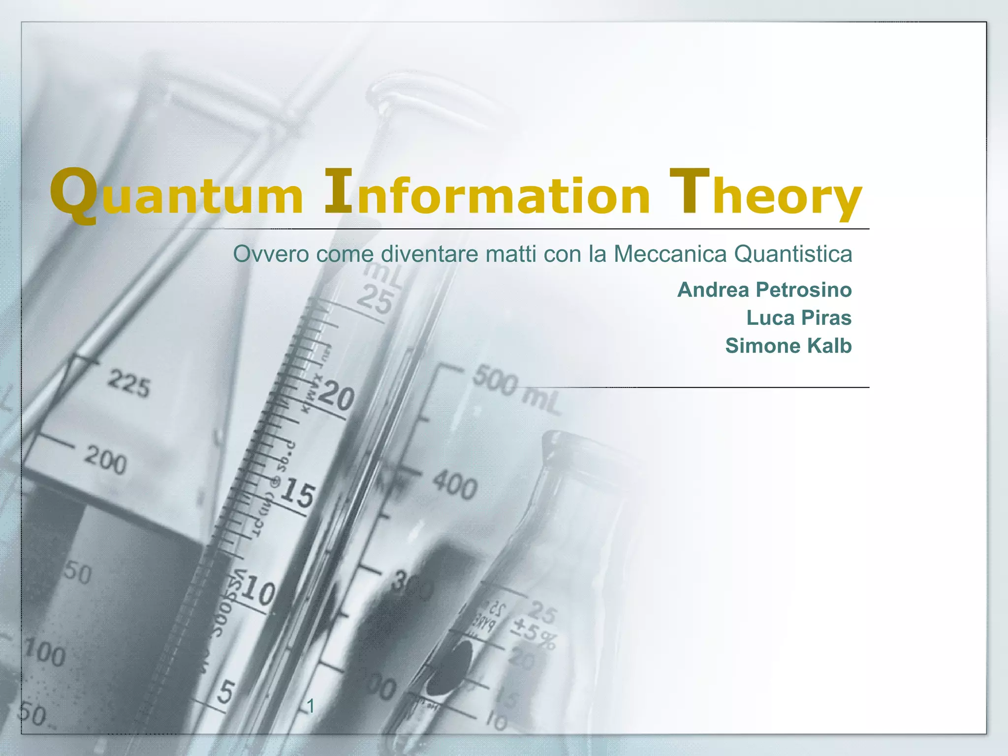 Quantum Information Theory Pdf