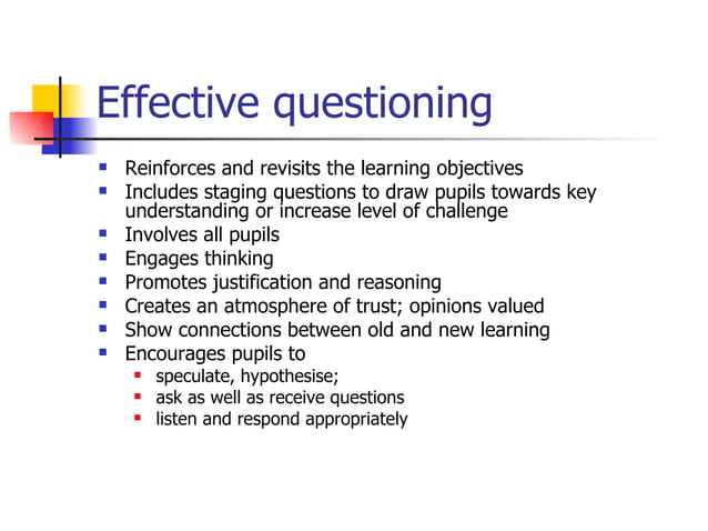 Questioning And Thinking | PPT