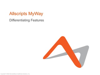 Allscripts MyWay EHR | PPT