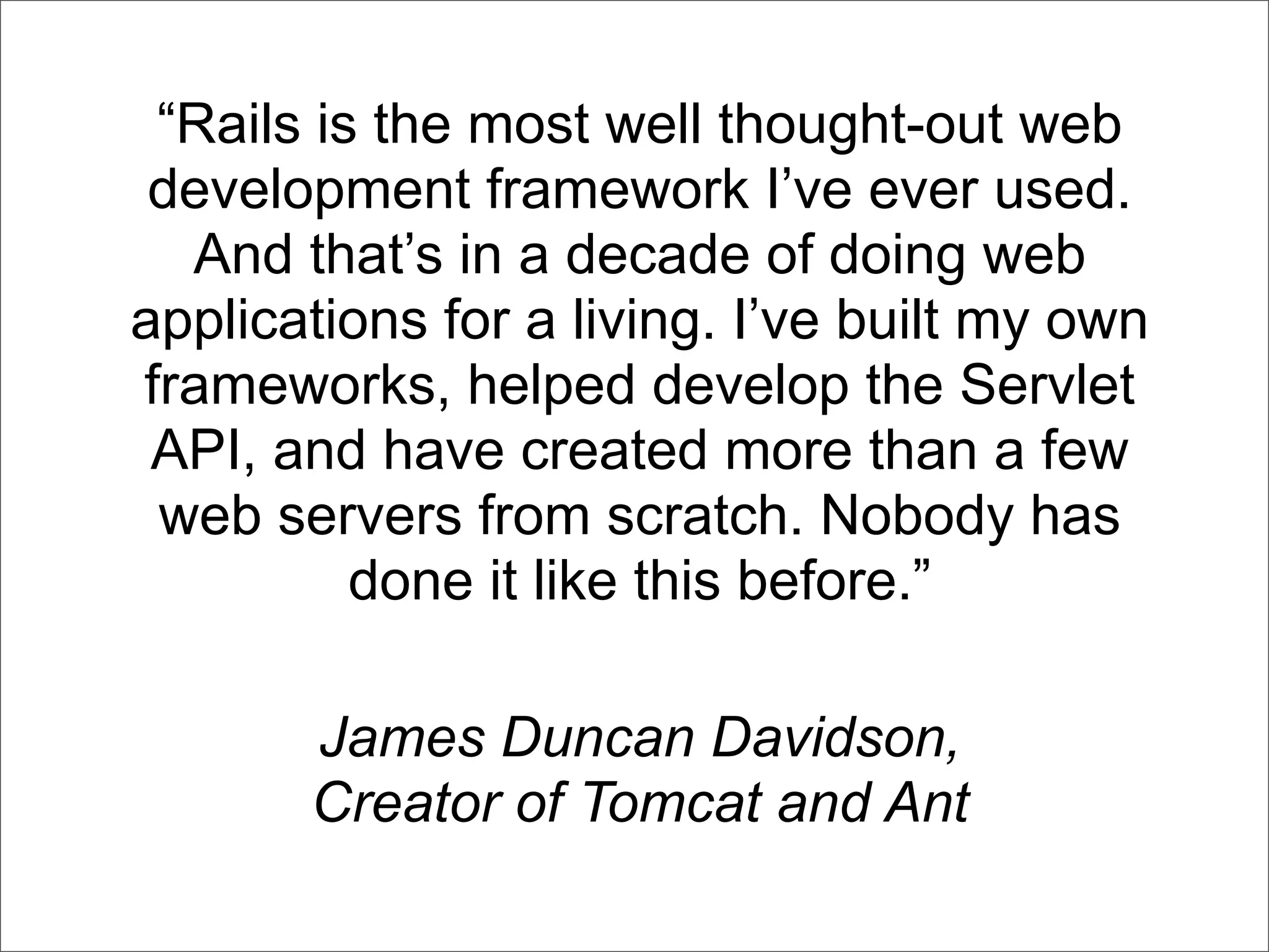 Ruby on Rails Presentation | PDF