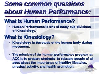 What is the Human Performance Program? | PPT