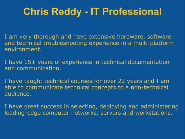 Christopher Reddy | PPT
