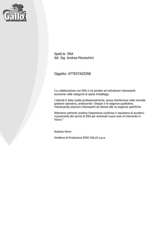 Reference Riso Gallo spa | PDF