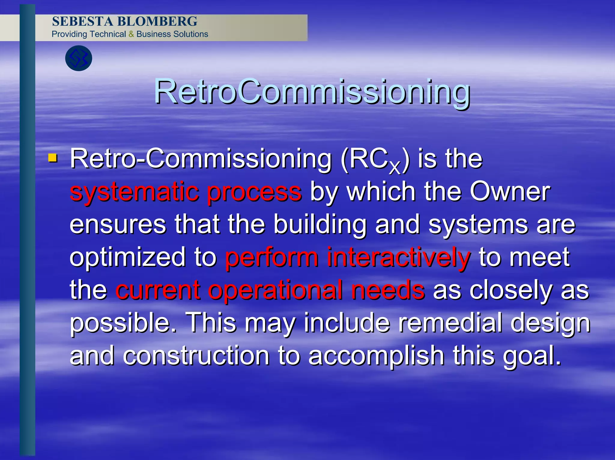 Retro Commissioning | PDF