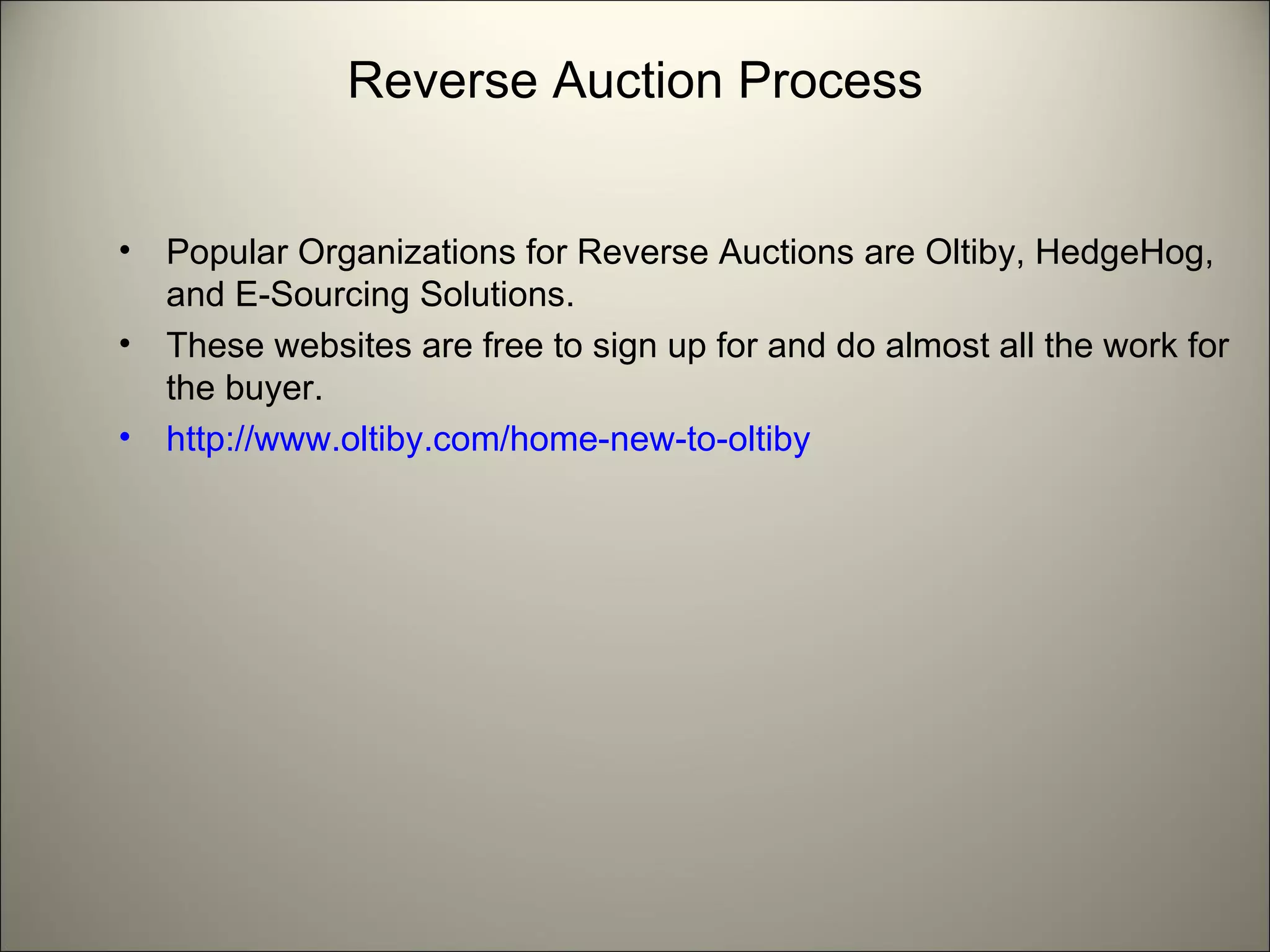 Reverse Auctions | PPT