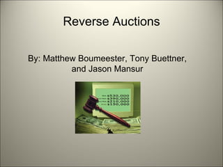 Reverse Auctions | PPT