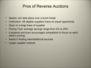 Reverse Auctions | PPT