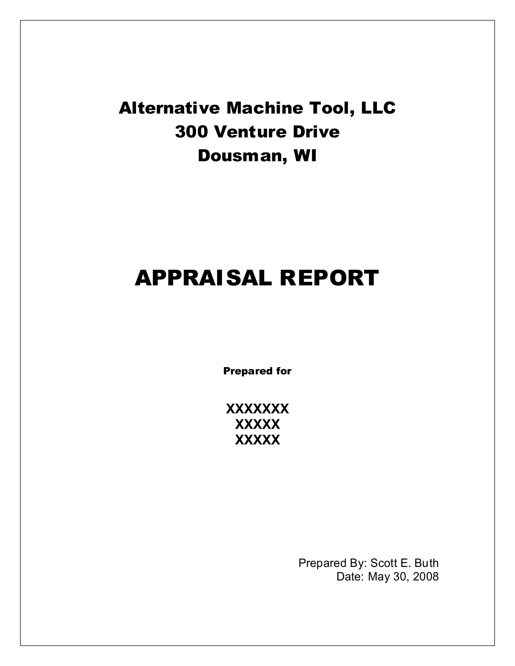 Sample Machinery Appraisal | PDF