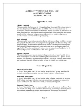 Sample Machinery Appraisal | PDF