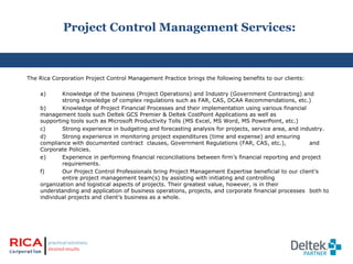 Rica Corp Deltek Solutions Brochure 112008 | PPT | Business Administration | Business