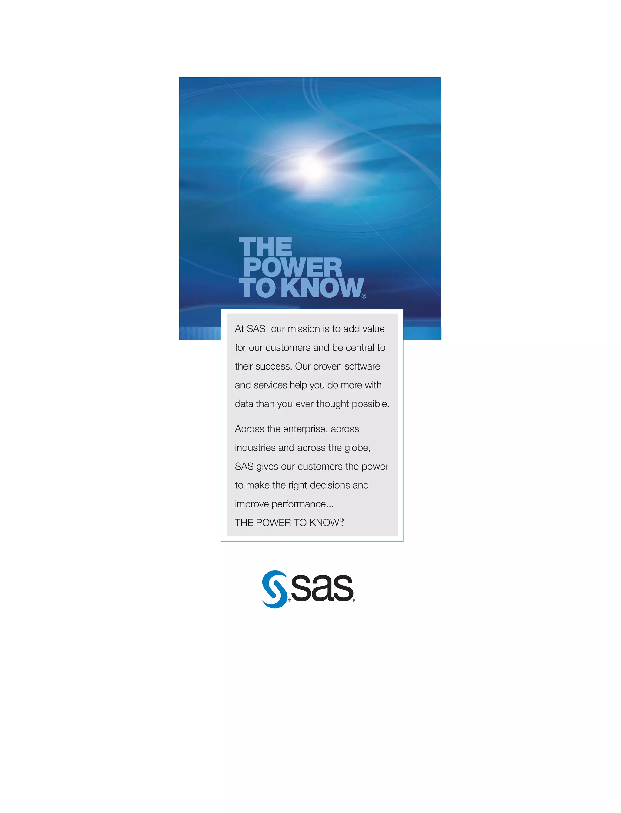 SAS Company Presentation | PDF | Cloud Computing | Internet