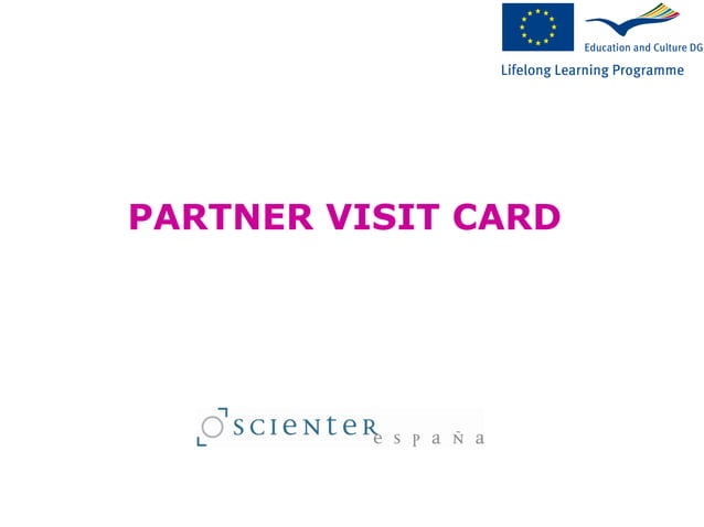 Scienter ES Visit Card | PPT