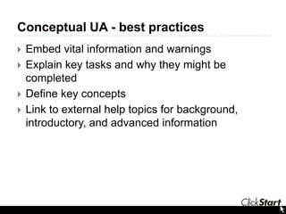 Embedded User Assistance Best Practices, Scott DeLoach, ClickStart | PPT