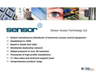 Sig Sensor New Presentation June 2008 | PPT