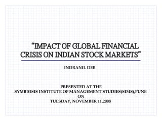 SIMS Presentation Nov 11,2008 | PPT