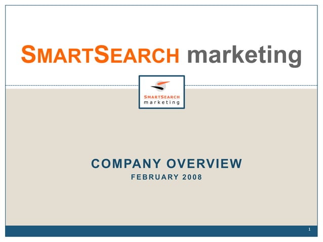 Smartsearch Marketing Overview | PPT