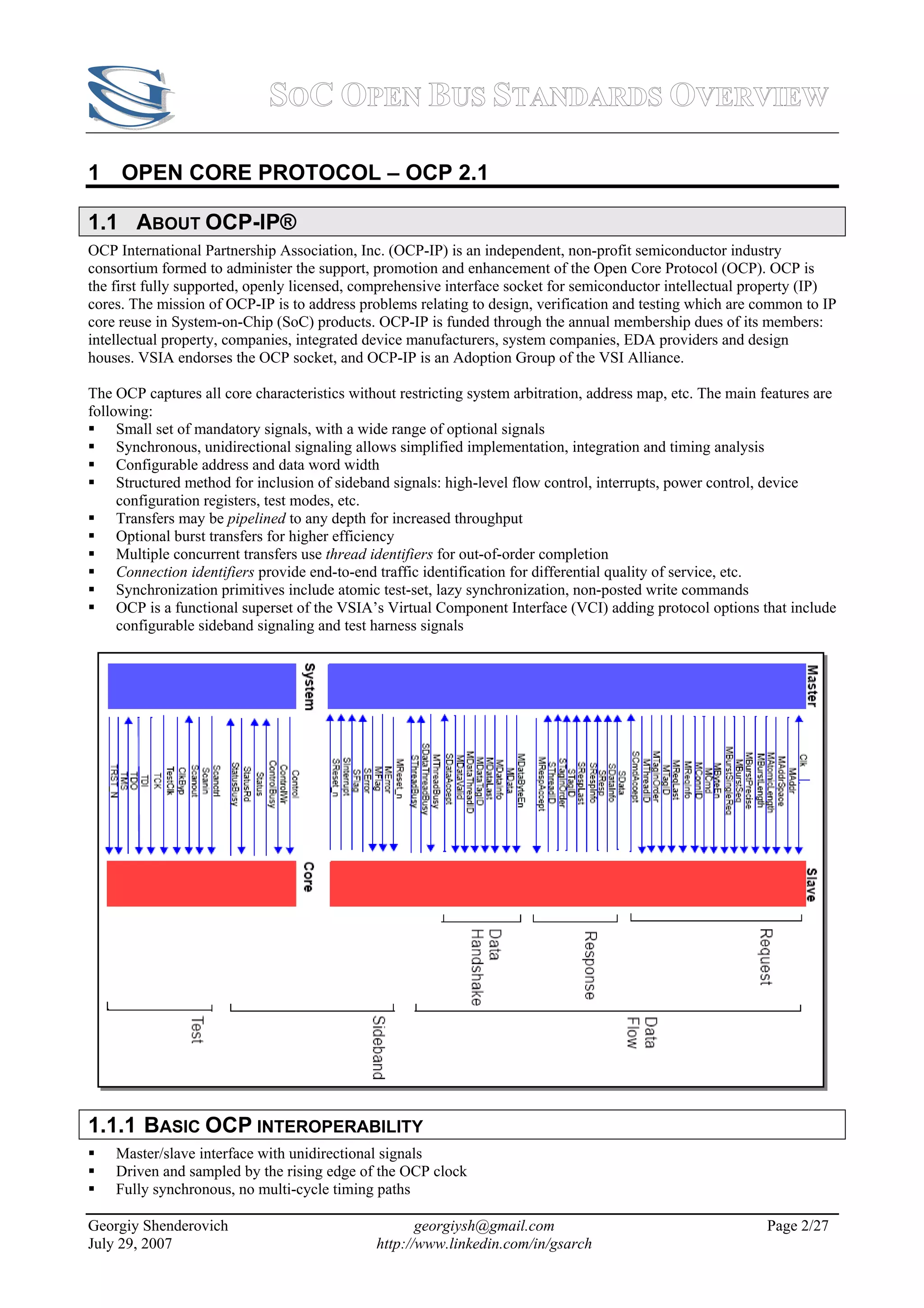 SOC/ASIC Bus Standards | PDF