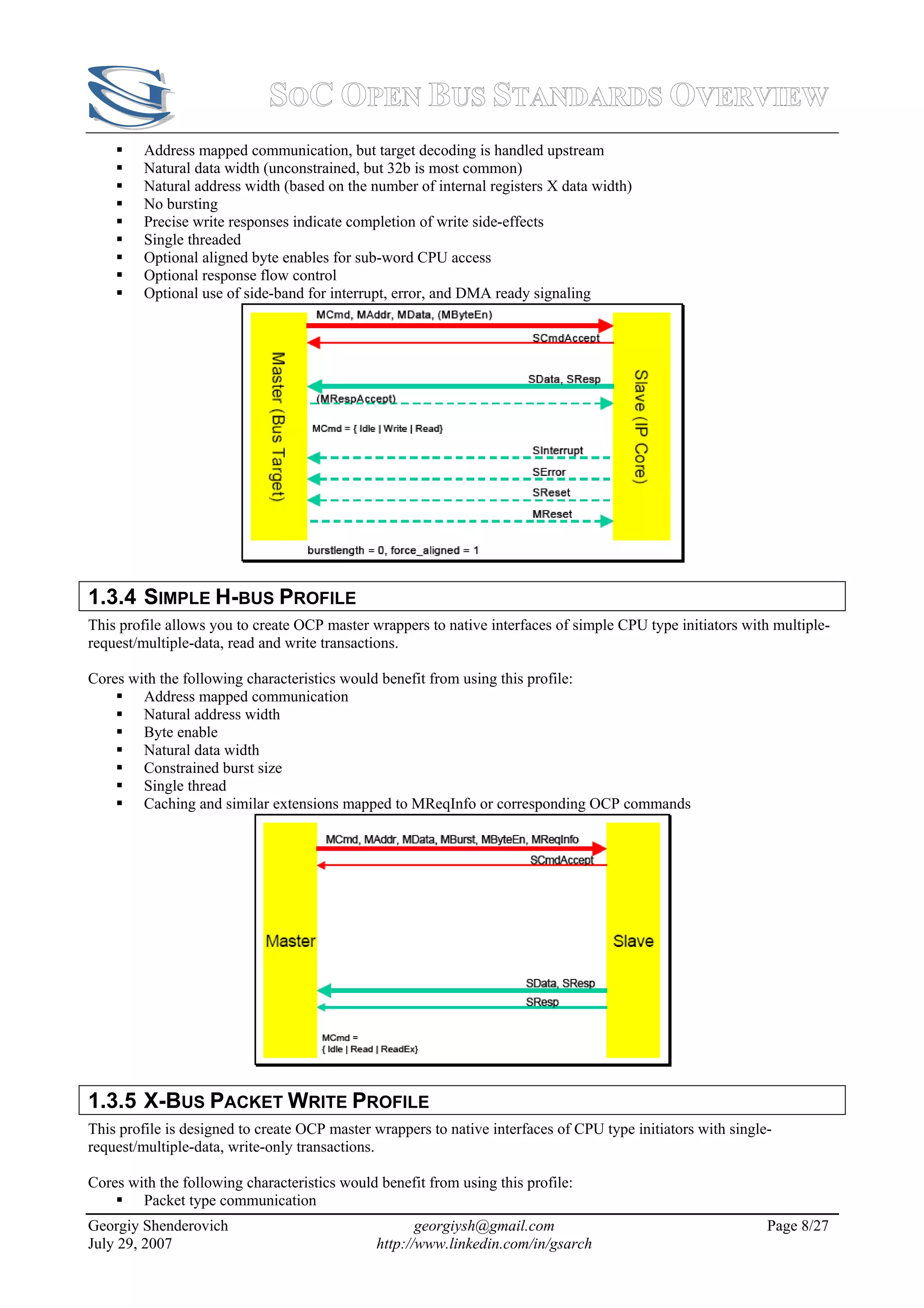 SOC/ASIC Bus Standards | PDF