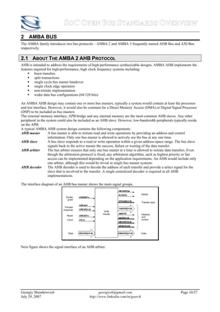 SOC/ASIC Bus Standards | PDF