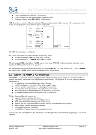 SOC/ASIC Bus Standards | PDF
