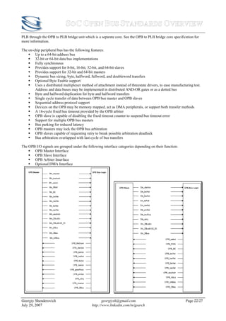 SOC/ASIC Bus Standards | PDF