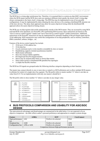 SOC/ASIC Bus Standards | PDF