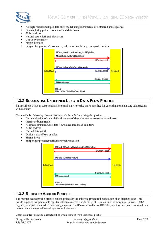 SOC/ASIC Bus Standards | PDF