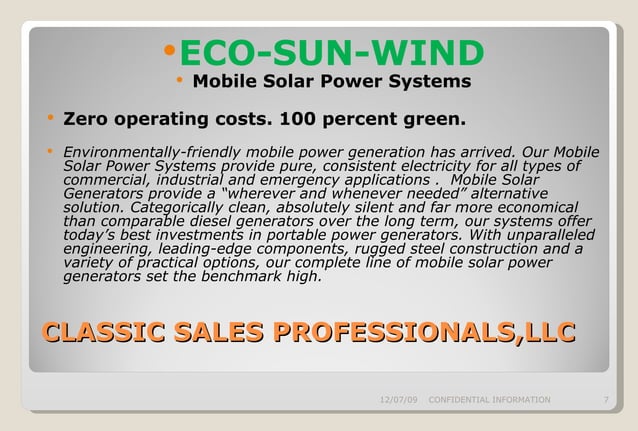 Solar And Wind Alternative Energy Product Presentation | PPT