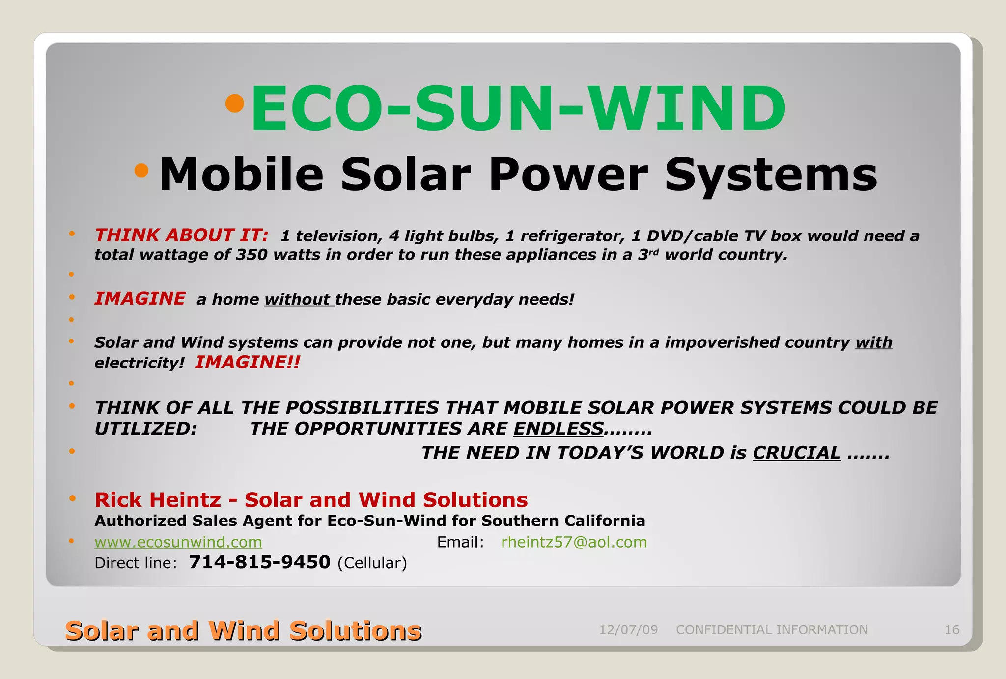 Solar Power Point Presentation | PPT
