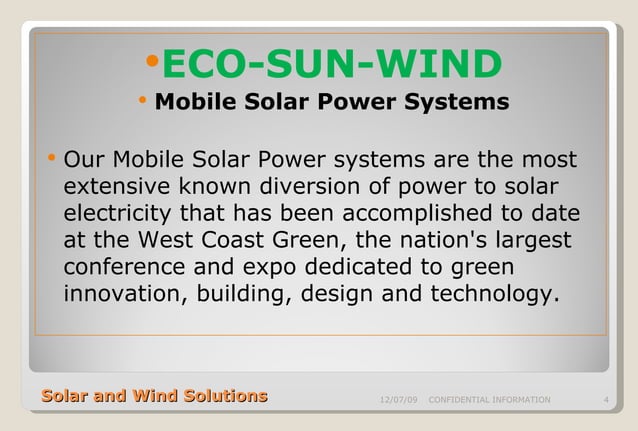 Solar Power Point Presentation | PPT