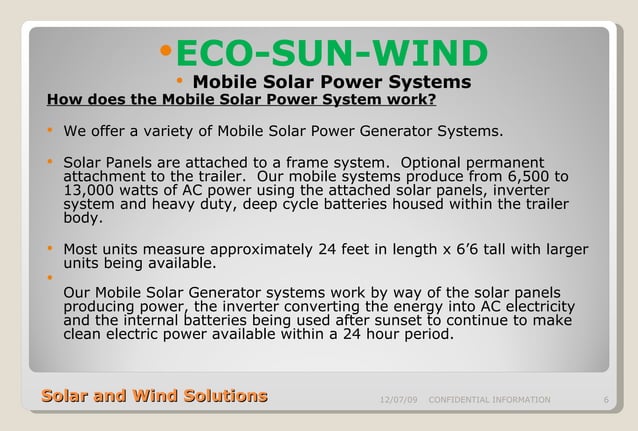 Solar Power Point Presentation | PPT