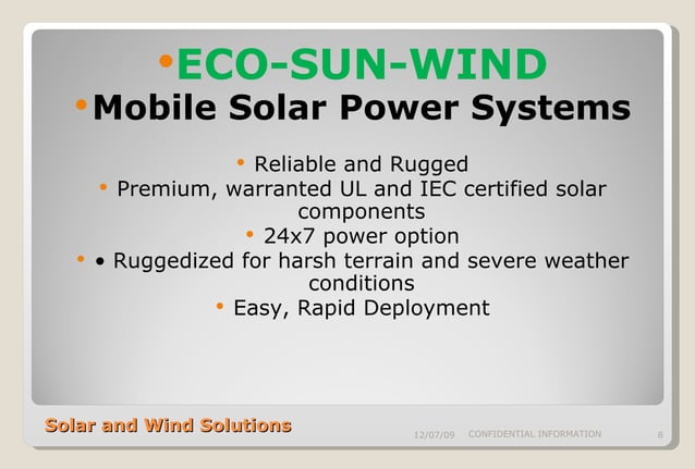 Solar Power Point Presentation | PPT