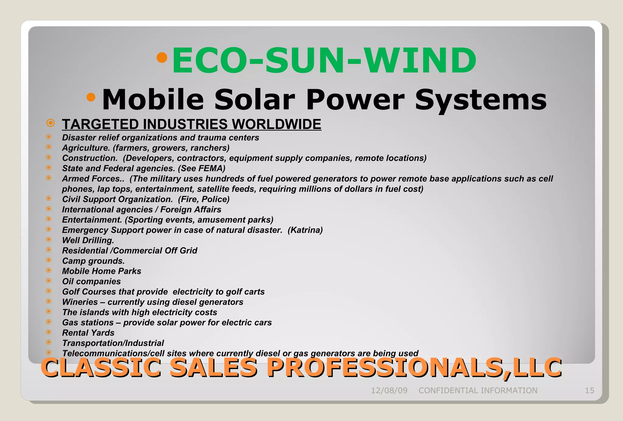 Solar Power Point Presentation[1] | PPT | Gas and Electric | Home Utilities