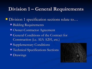 Specifications 101 | PPT