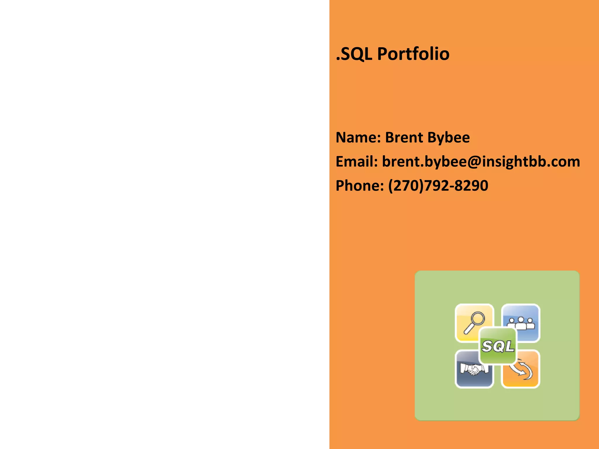 SQL Portfolio | PPT