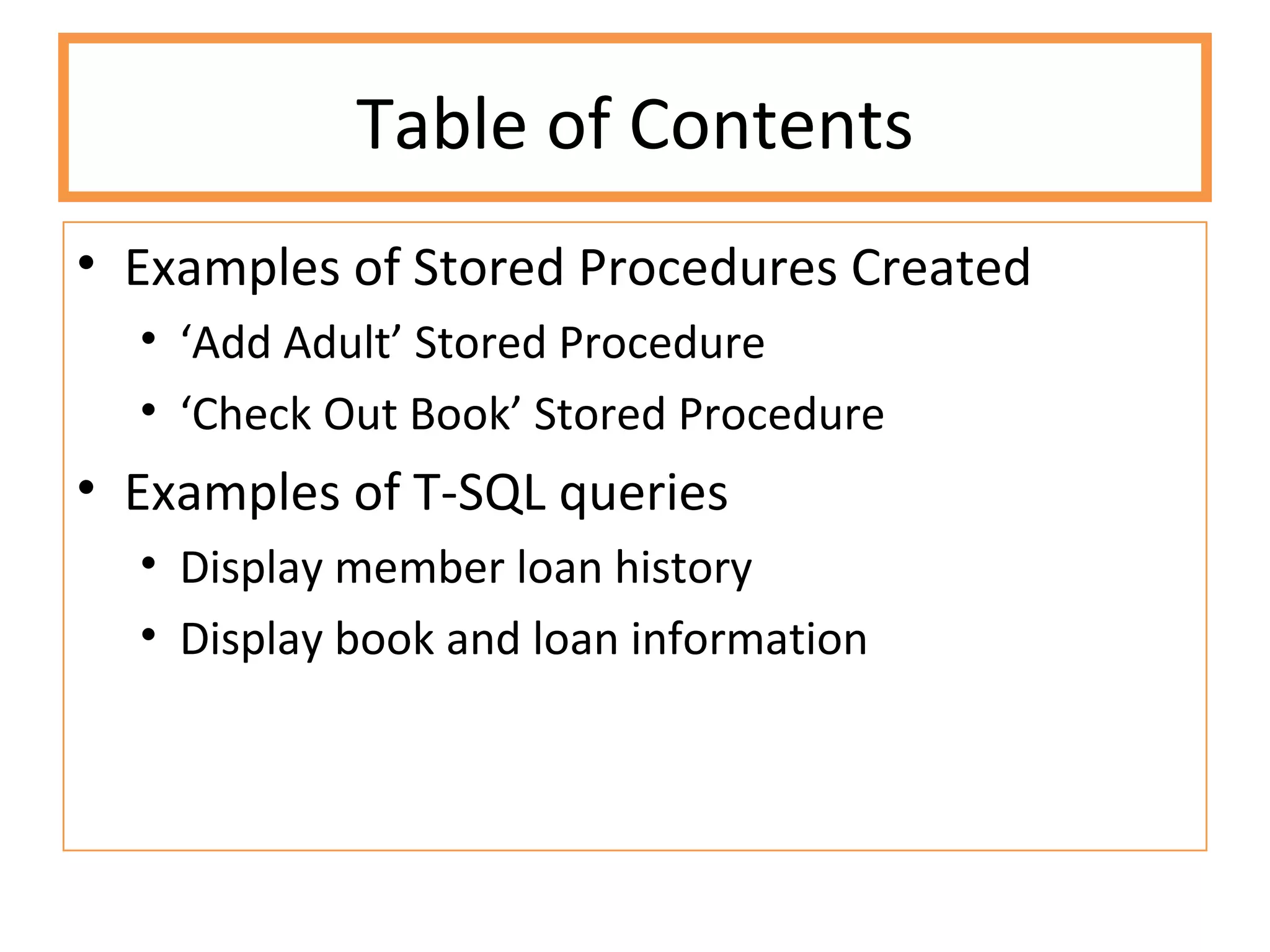 SQL Portfolio | PPT