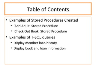 SQL Portfolio | PPT