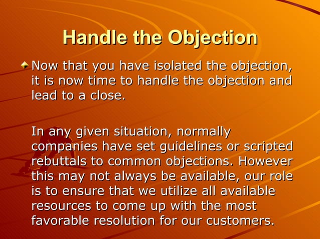 Sales Enhancement Objection Handling | PPT