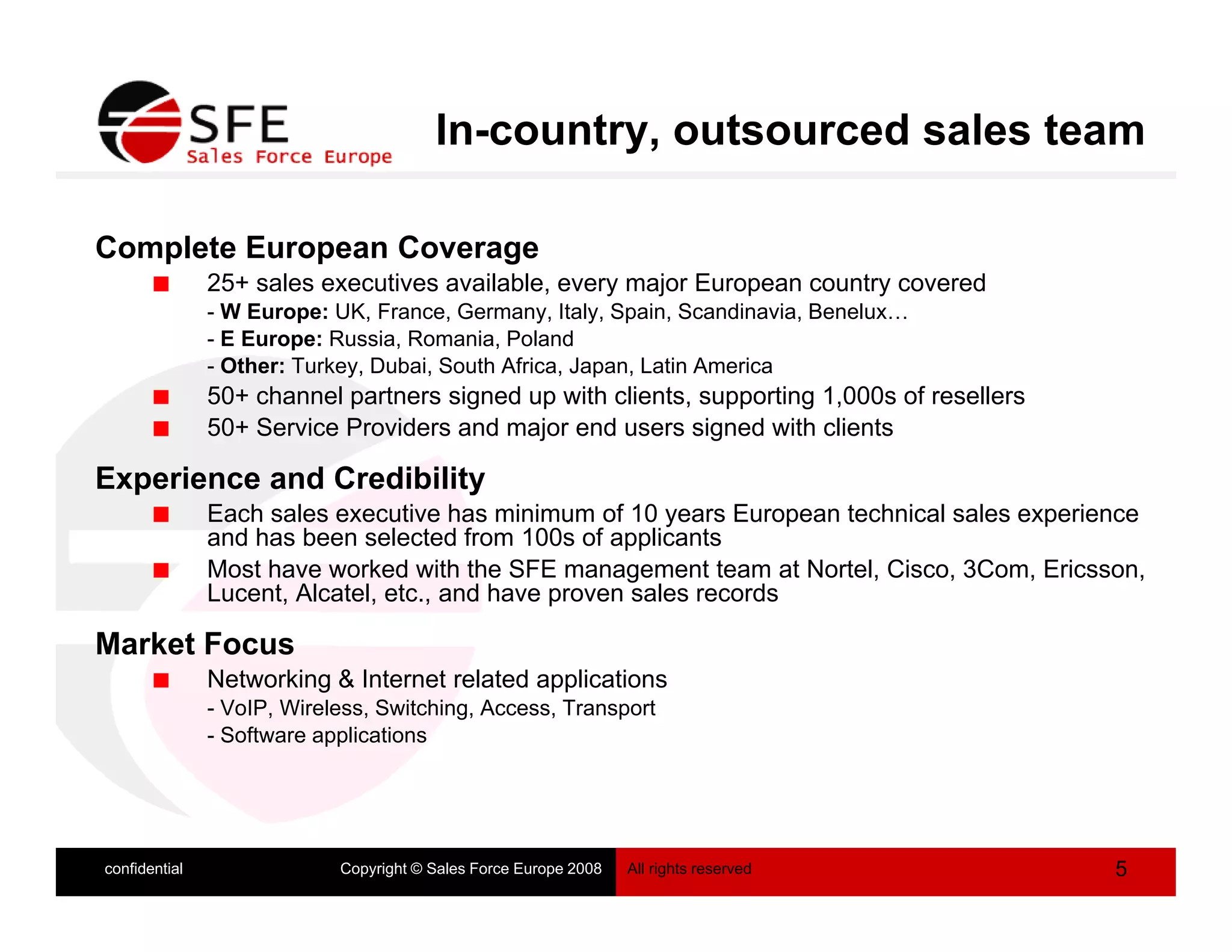 Sales Force Europe Presentation | PDF