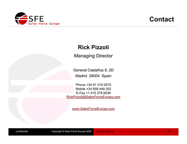 Sales Force Europe Presentation | PDF