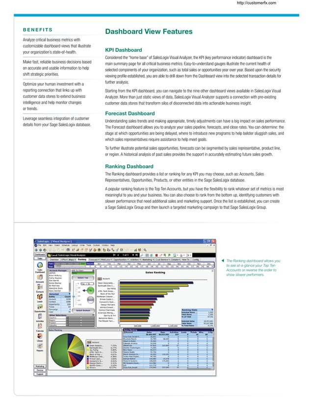 SalesLogix Visual Analyzer Data Sheet | PDF
